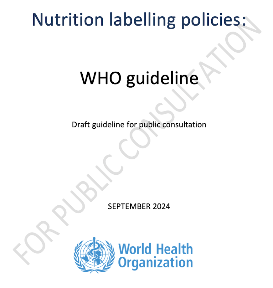 FJS International Solutions | WHO SHARES DRAFT GUIDELINES ON NUTRITION ...